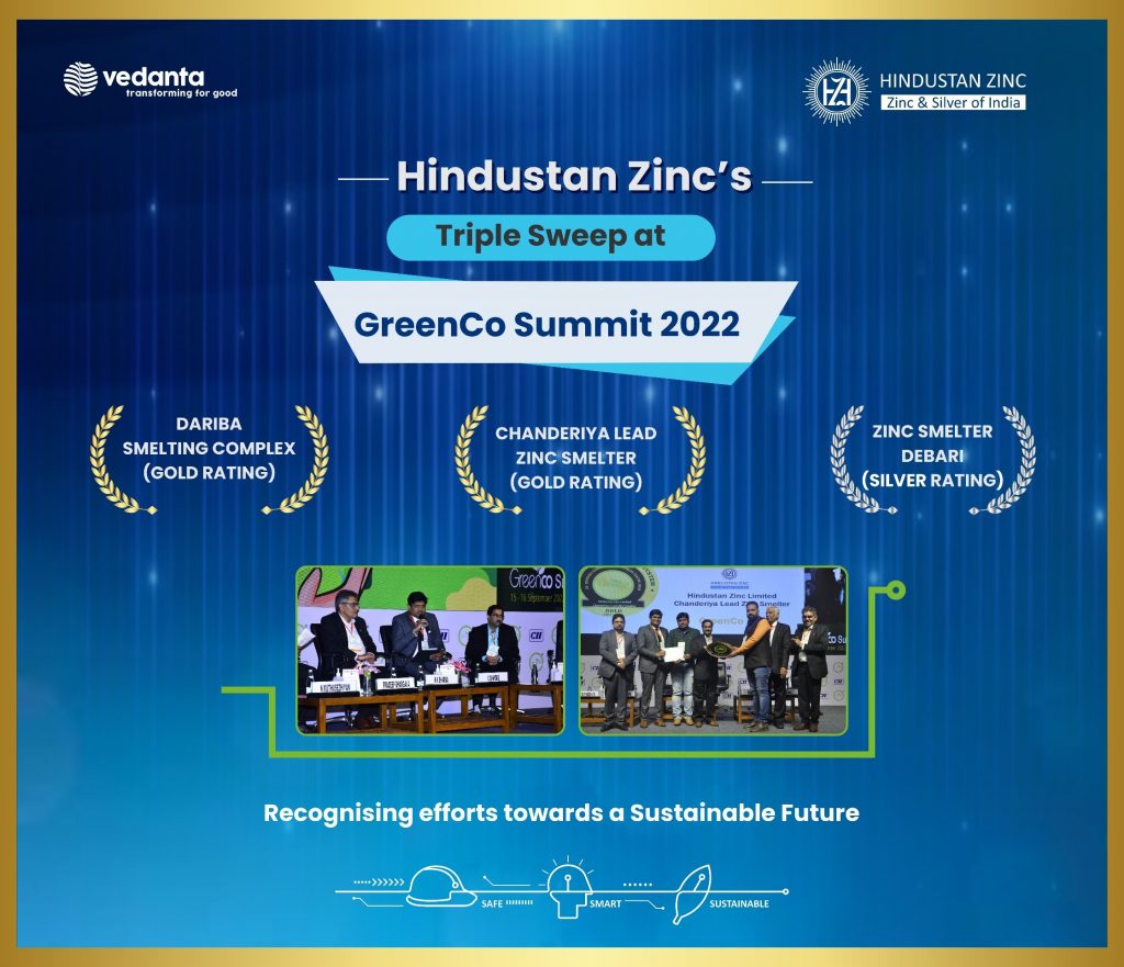 Hindustan Zinc’s Triple Sweep at GreenCo Summit 2022 | Hindustan Zinc