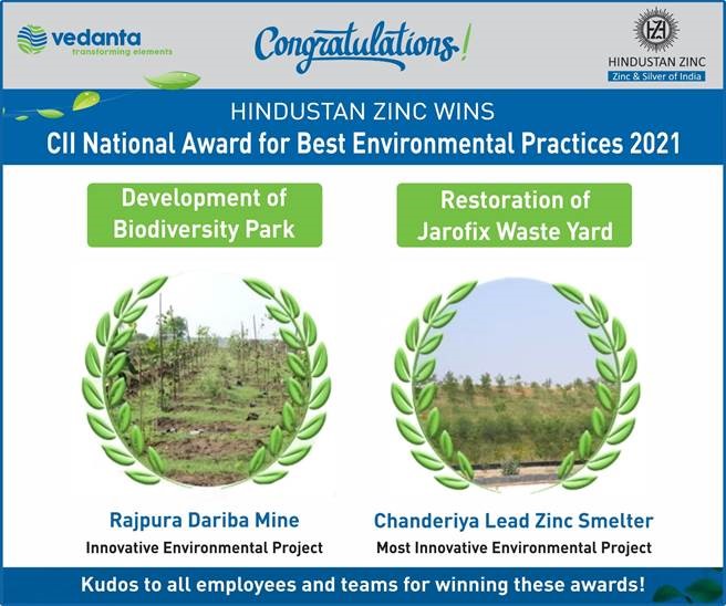 Hindustan Zinc has won the ‘Most Innovative Environmental Project Award ...