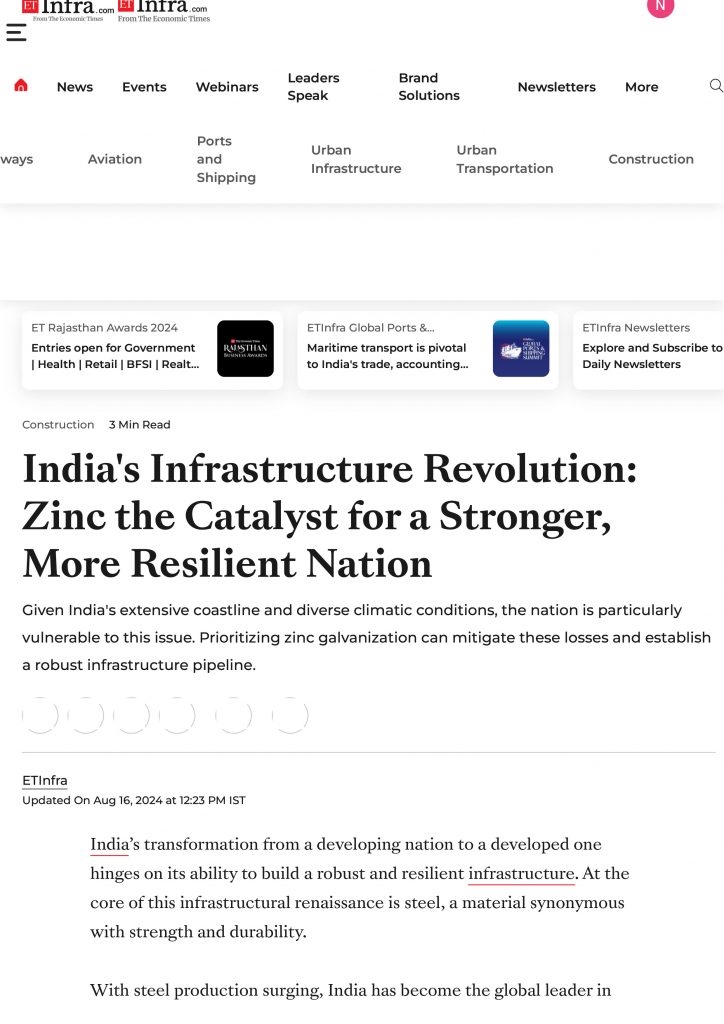 Interviews and Articles | Hindustan Zinc in News